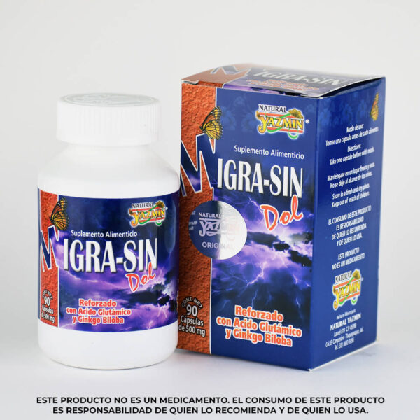 Migra-sin | 90 Cápsulas 500mg | Natural Yazmin®