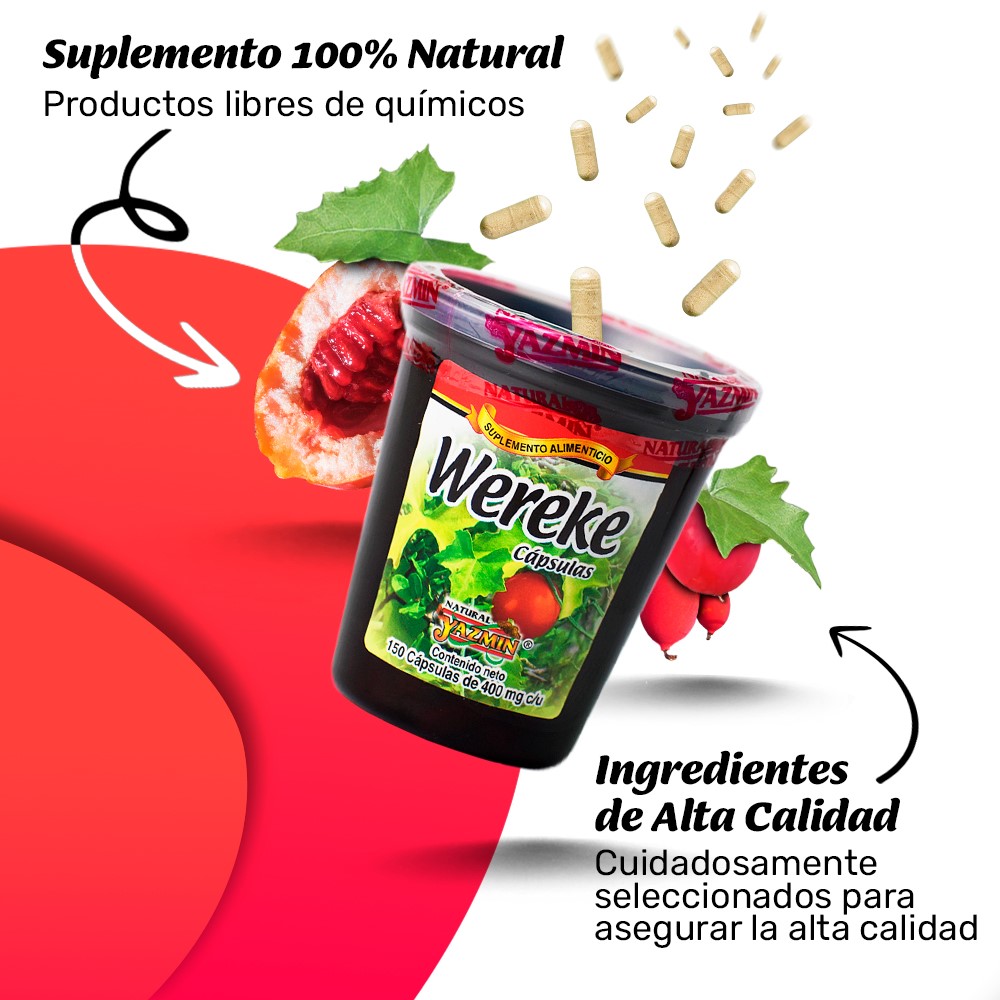 Wereke | 150 Cápsulas de 400mg | Natural Yazmin®