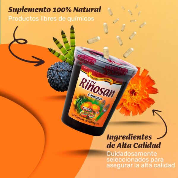 Riñosan Limpiador Riñones | 150 Cáps 400mg | Natural Yazmin®